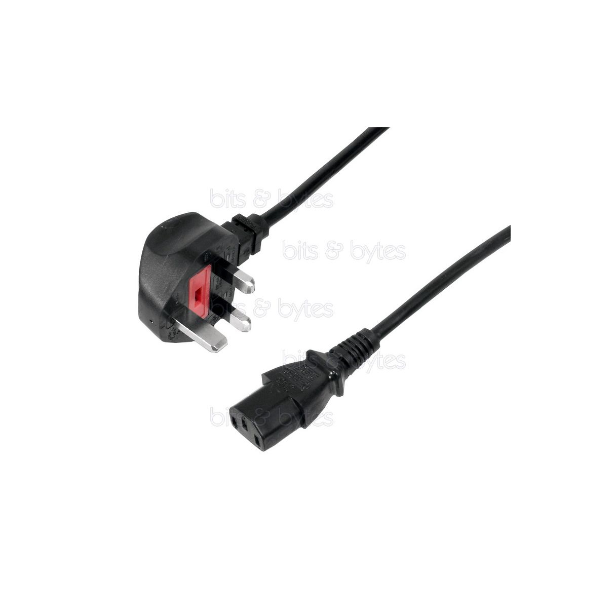5.0m Power Cable - 13A UK Plug to IEC C13 (3x1.5mm2 copper core) | bits ...