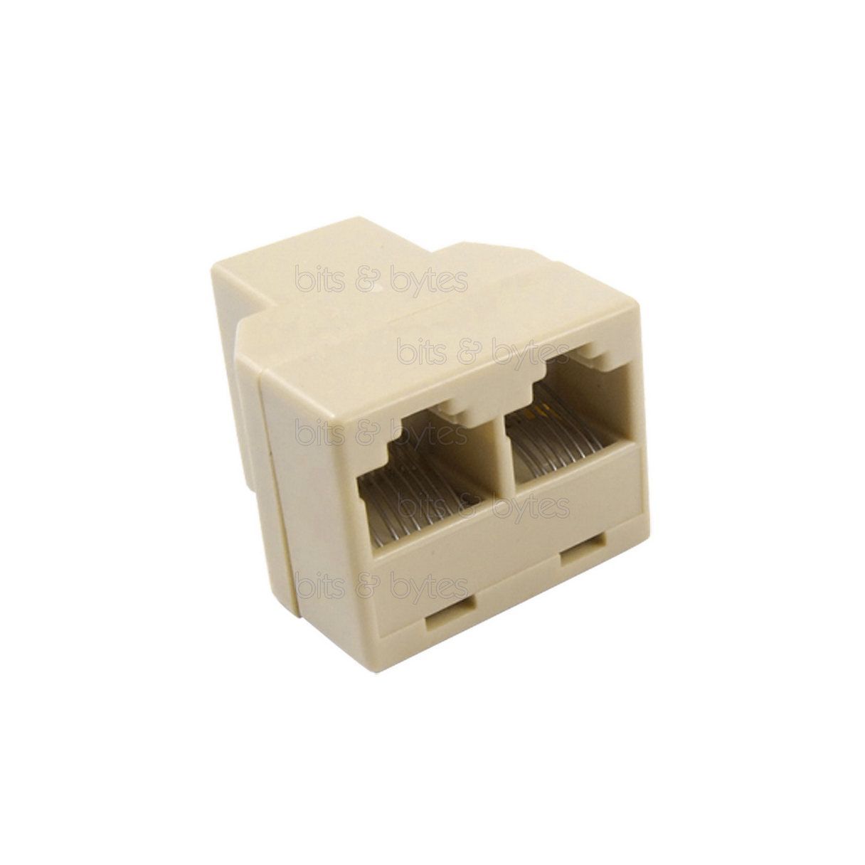 RJ45 Socket to 2x RJ45 Sockets Splitter (T) Adapter | bits & bytes malta