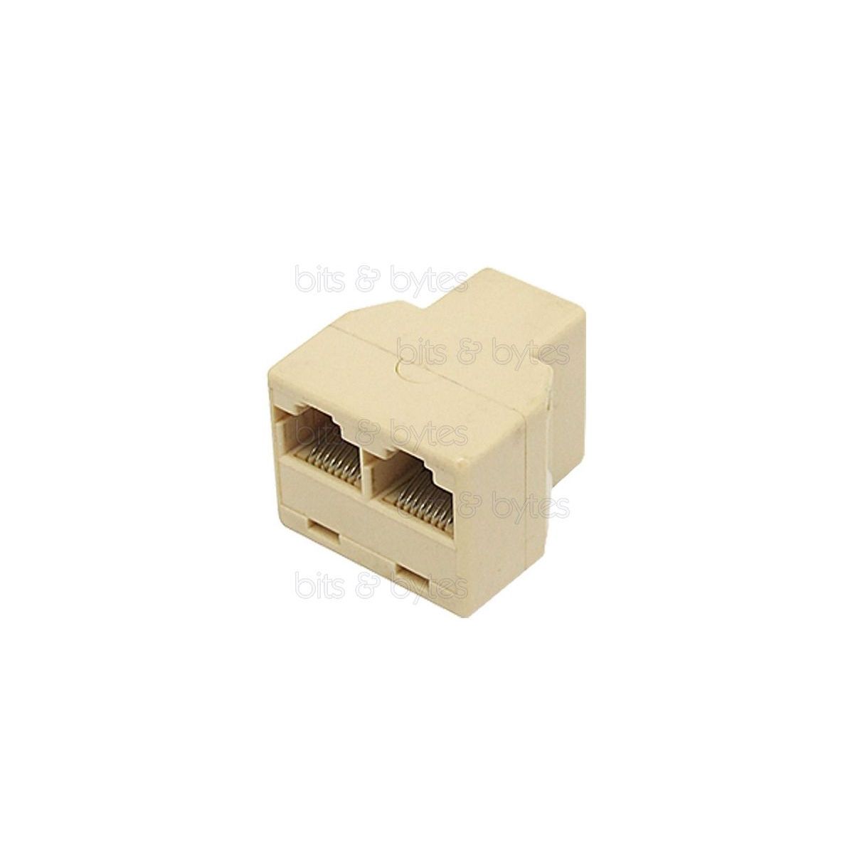 RJ45 Socket to 2x RJ45 Sockets Splitter (T) Adapter | bits & bytes malta