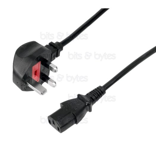 5.0m Power Cable - 13A UK Plug to IEC C13 (3x1.5mm2 copper core) | bits ...