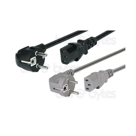 1.8m Power Cable - 10A German Schuko Plug to IEC C13 | bits & bytes malta