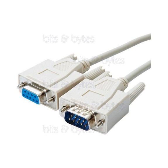 3.0m Serial 9pin D-Sub Plug to Socket Extension Cable | bits & bytes malta