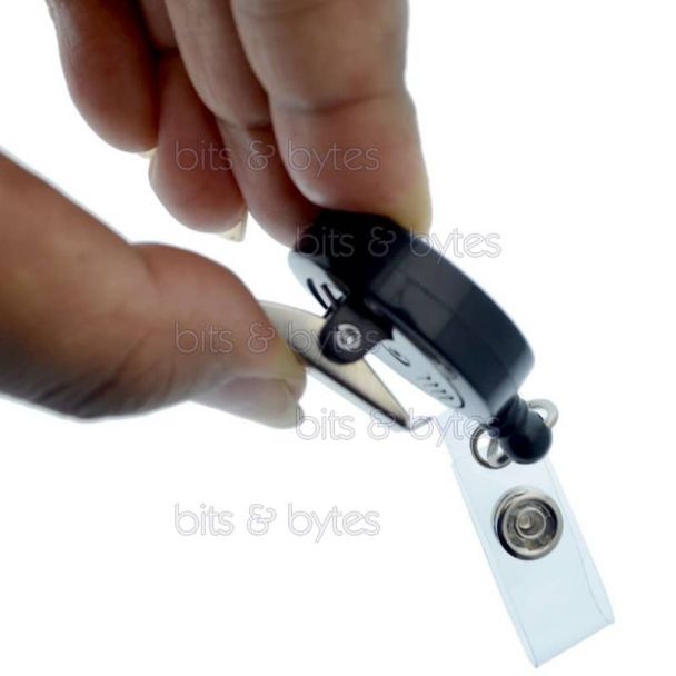 ID Card Holder with Retractable Swivel Spring for Plastic Cards ...