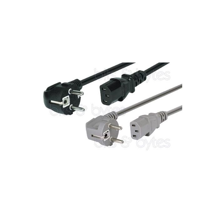1.8m Power Cable - 10A German Schuko Plug to IEC C13 | bits & bytes malta
